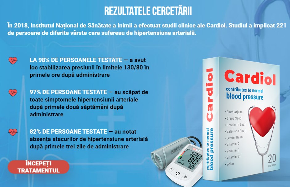 CARDIOL ᐉ pret [50% reducere] - pareri, prospect, forum, ingrediente ...